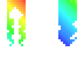 rainbow hair wavy | Minecraft Skin