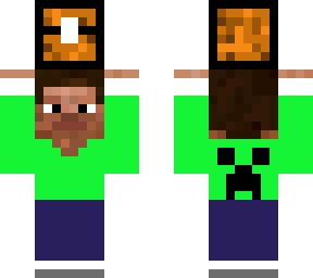 Little Steve holding a chest | Minecraft Skin