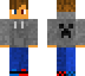 Gamer With red and blue eyes | Minecraft Skin