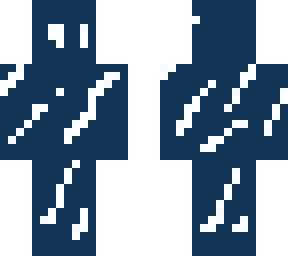 Plain skin with White and Navy Blue | Minecraft Skin