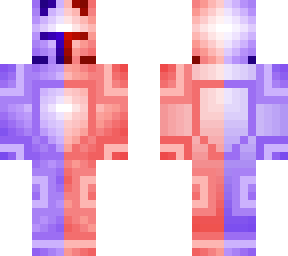 Red and Purple Split Knight | Minecraft Skin