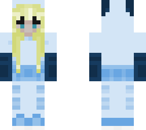 Blue Panda girl | Minecraft Skin