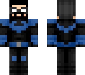nightwing with beard | Minecraft Skin