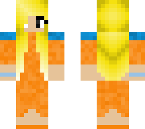 Blonde lady with orange robes | Minecraft Skin