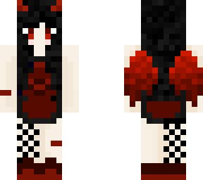 Red Demon Girl Minecraft Skins