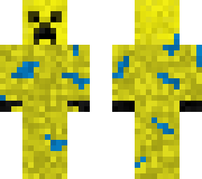 yellow creeper charged | Minecraft Skin