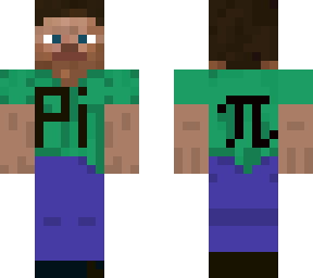 Green Pi Steve | Minecraft Skin