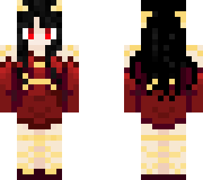 Red Demon Girl Minecraft Skins
