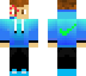 black and blue nike boy | Minecraft Skins