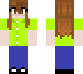 Brown Hair Girl Button-Up | Minecraft Skin