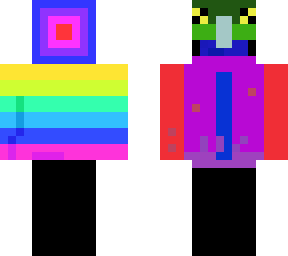 Mr Rainbow Frog | Minecraft Skin