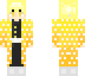 Zenitsu Agatsuma - Kimetsu No Yaiba | Minecraft Skin