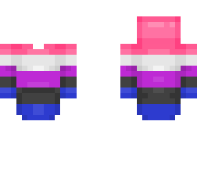 genderfluid pride hoodie base template (slim) | Minecraft Skin
