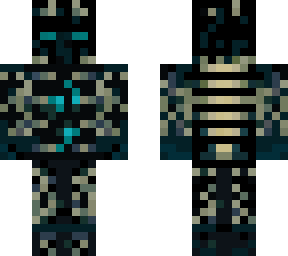Warden Knight Edited with Sculk Infested Armour | Minecraft Skin