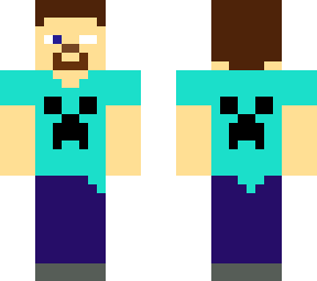 Steve Siendo infectado por Herobrine | Minecraft Skin