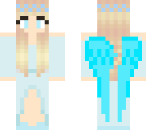 Blue Angel with wings | Minecraft Skin