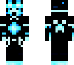 neon blue creeper | Minecraft Skins