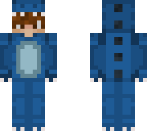 blue dino (dark hair) | Minecraft Skin
