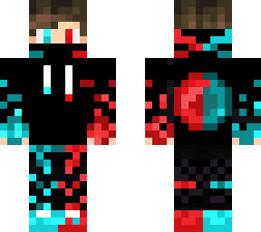 Half Ice Half Fire Boy | Minecraft Skin