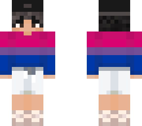 Bi flag shirt and white shorts | Minecraft Skin