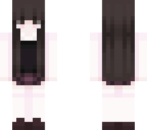 preppy girl 2 (with pink eyes) | Minecraft Skin