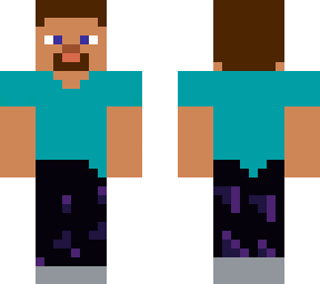 Trailer/Plastic/Barebones Steve with Obsidian Pants | Minecraft Skin