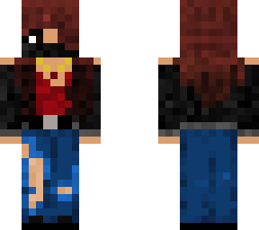 Mafia Red Shirt Girl Minecraft Skins