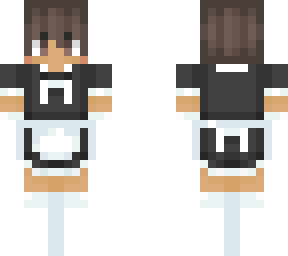 maid boy aesthetic cute dress black white brown kawaii eboy | Minecraft ...