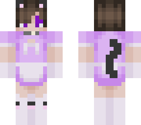 Purple cat maid | Minecraft Skin