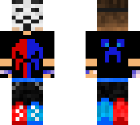Hacker rojo y azul | Minecraft Skin