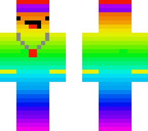 Rainbow Workout Skeppy | Minecraft Skin