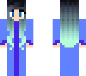 Blue robe villager girl | Minecraft Skin