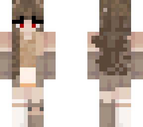 cute girl w/ brown hair | Minecraft Skin