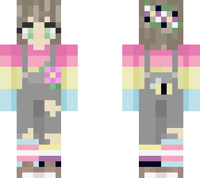 Pan-Ace, Trans, Non-binary, bee overalls boy | Minecraft Skin