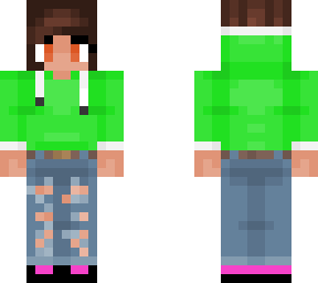 Green Jacket Girl | Minecraft Skin