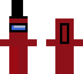 among us red top hat | Minecraft Skin