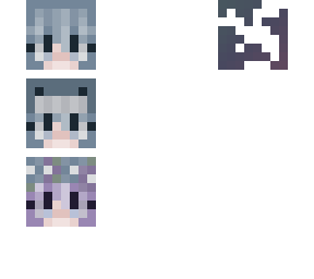 Blue hair- // pfp entry | Minecraft Skin