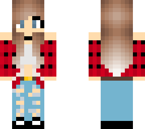 Cute girl with curly hair | Minecraft Skin