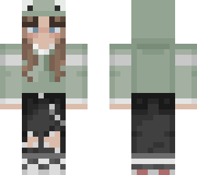 aesthetic frog girl | Minecraft Skin
