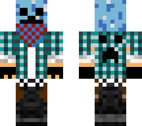 skin creeper azul | Minecraft Skins