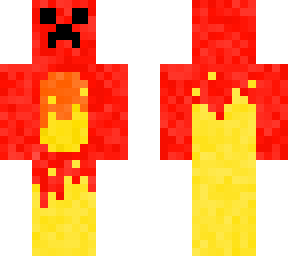 Fire Creeper Minecraft Skins