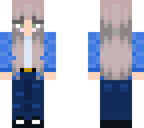 blue outfit with cardigan | Minecraft Skin