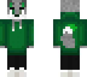 Green Anthro Wolf | Minecraft Skin