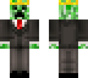 Creeper W/ Suit & Crown | Minecraft Skin