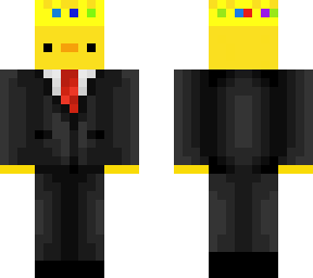 Duck whit technos crown (Rest in peace legend) | Minecraft Skin