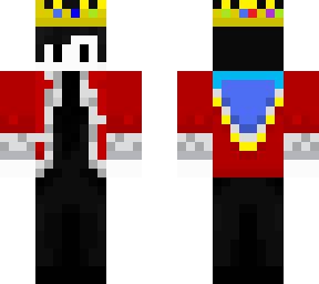 Greed with the Blood God's Crown and Cape | Minecraft Skin