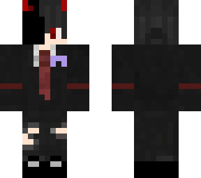 My skin with techno ribbon | Minecraft Skin