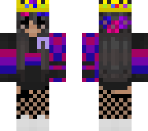 rex with techno crown and support ribbon | Minecraft Skin
