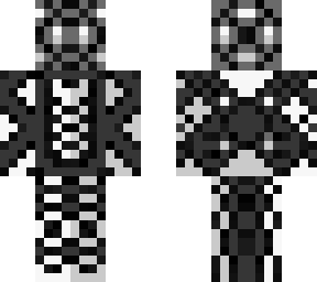 White and Grey Person with Black Outline | Minecraft Skin