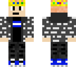 Blue Supreme With Technoblades crown | Minecraft Skin